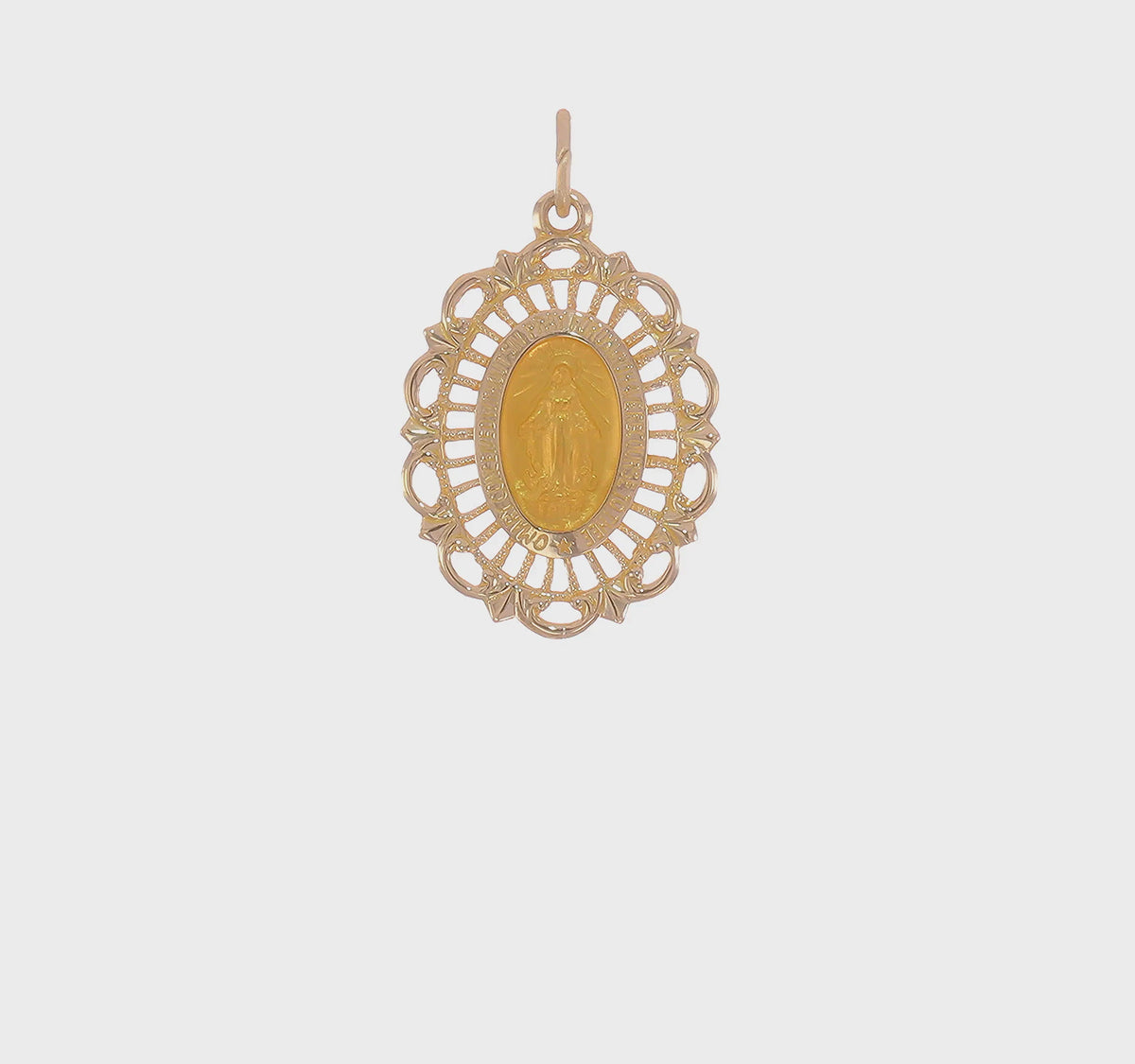 14k Gold Miraculous Medal 14k Yellow Gold Miraculous Medal Of Blessed ...